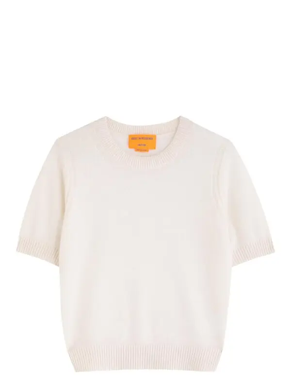 Guest In Residence Knitted Cashmere T-shirt - Cream