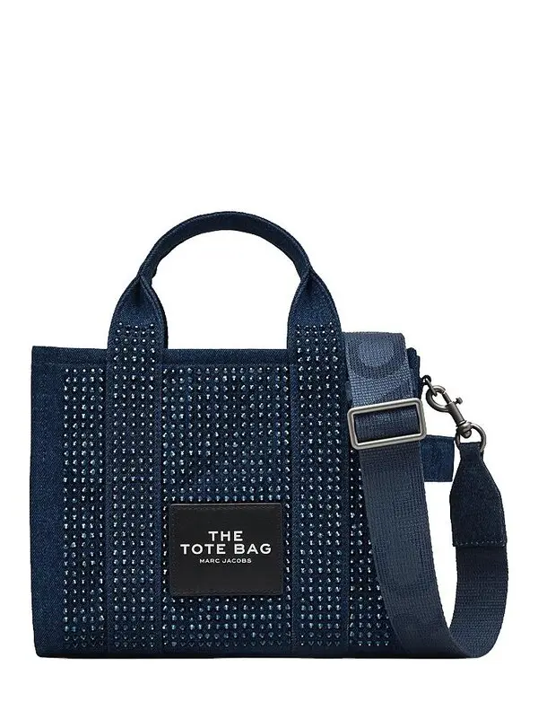 Marc Jacobs Crystal Denim Small Tote Bag - Dark Wash