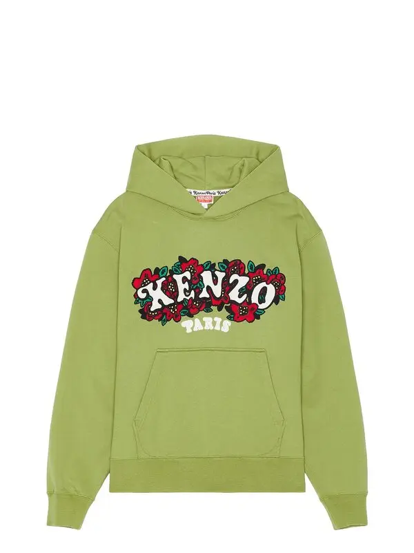 Kenzo Gots X Verdy Collection Embroidered Classic Hoodie - Pale Khaki