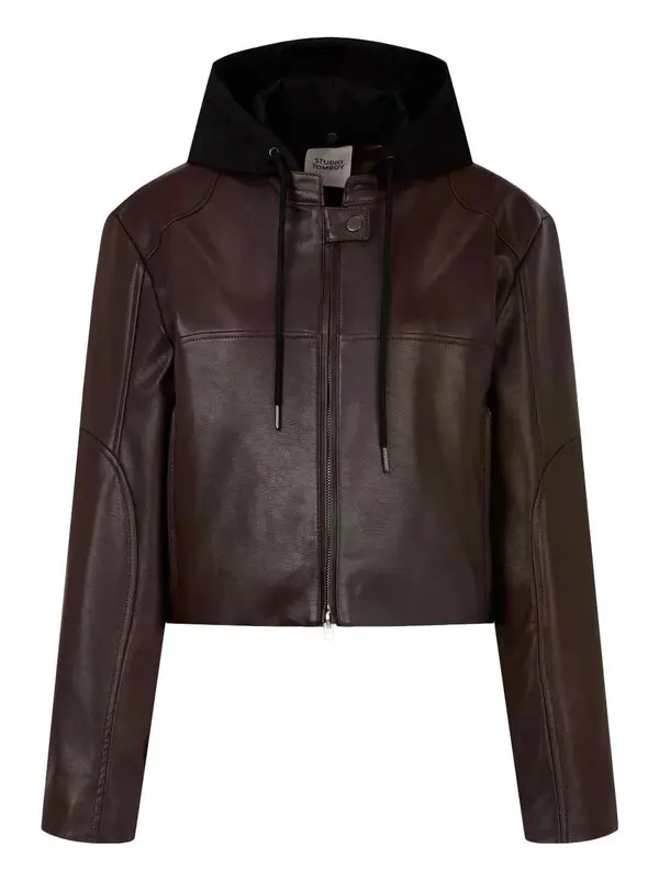 STUDIO TOMBOY Faux-leather Jacket - Brown