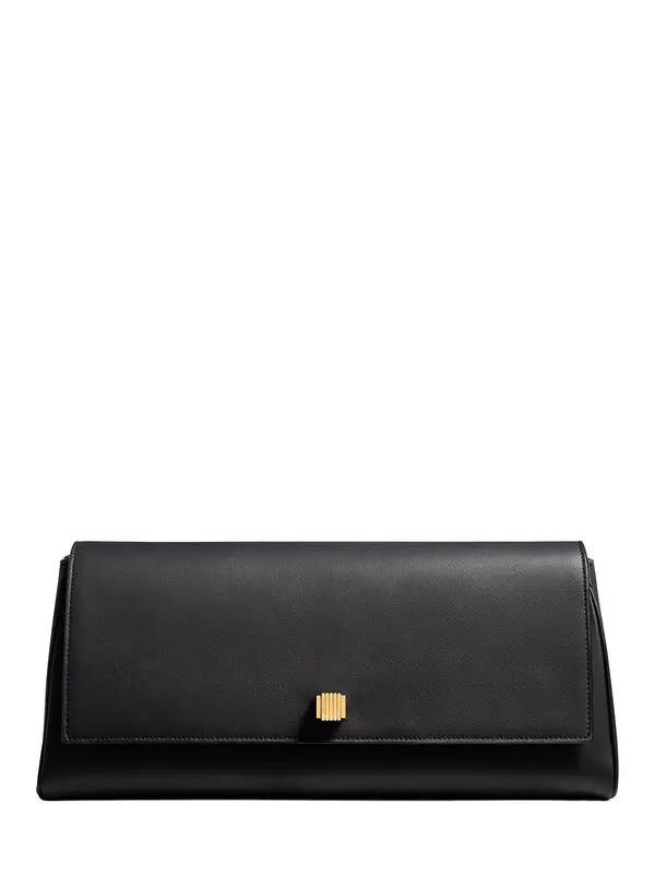 Khaite Audrey Suede Clutch - Black