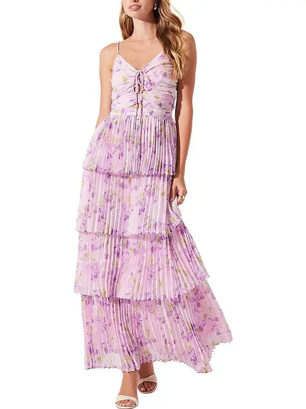 Astr The Label Daytona Maxi Dress - Lilac Floral