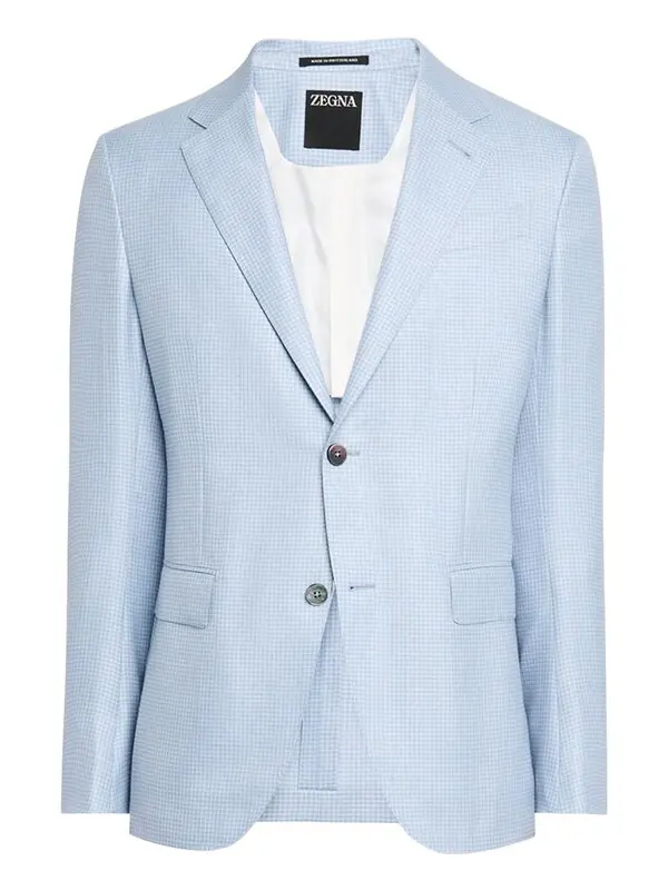 Zegna Mini Houndstooth Sport Coat - Br Blu Ck