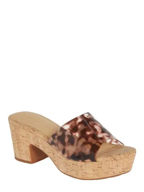 CHOCOLAT BLU Vika Platform Slide Sandal - Leopard Vinyl