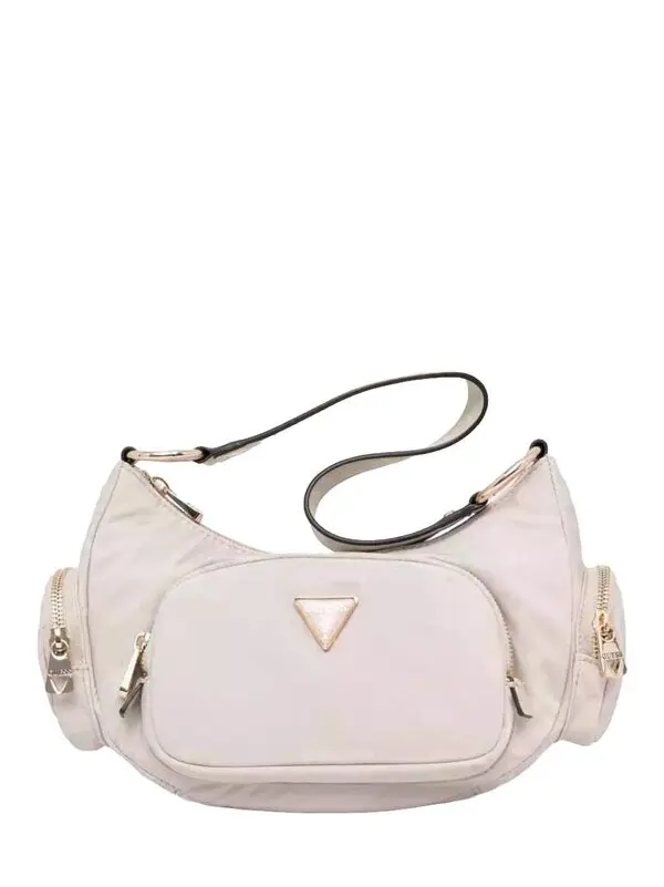 Guess Logo-plaque Shoulder Bag - Neutrals