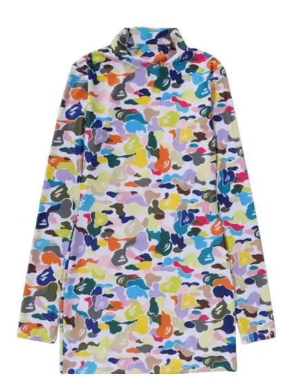 BAPE Camo Turtleneck Onepiece - White