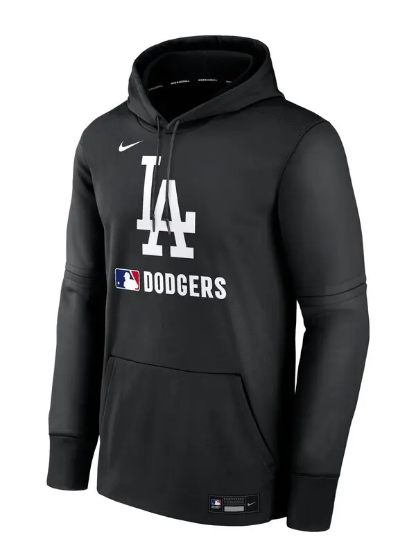 Nike Los Angeles Dodgers Authentic Collection Therma Mlb Pullover Hoodie - Black