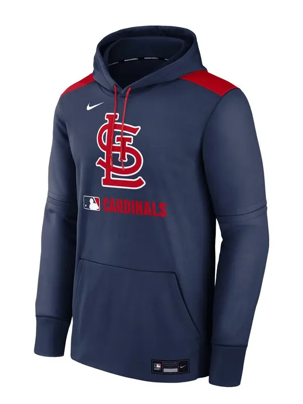 Nike St. Louis Cardinals Authentic Collection Therma Mlb Pullover Hoodie - Blue