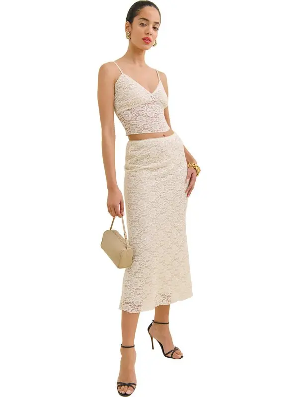 REFORMATION Geneva Knit Two Piece - Ivory