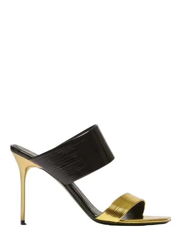 Balmain 95mm Leather Sandals - Black