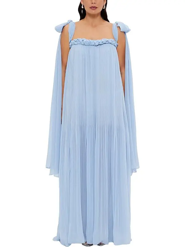 LEO LIN Camilla Draped Maxi Dress - Blue
