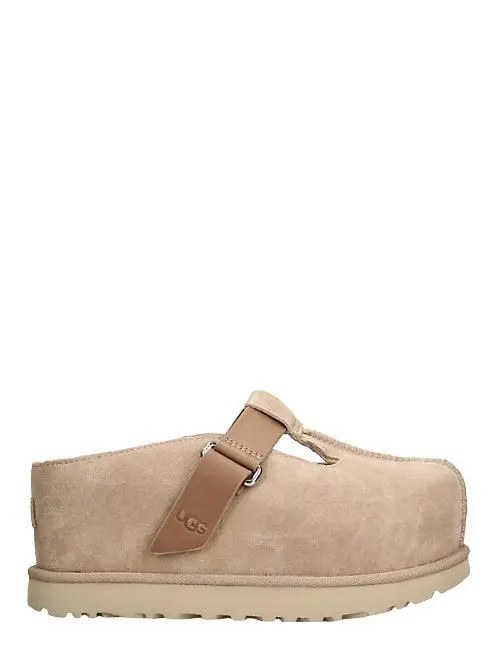 UGG Goldenstar Hi-top Suede Clogs - Beige