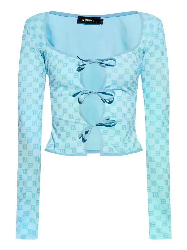 MISBHV Monogram Cropped Top - Blue