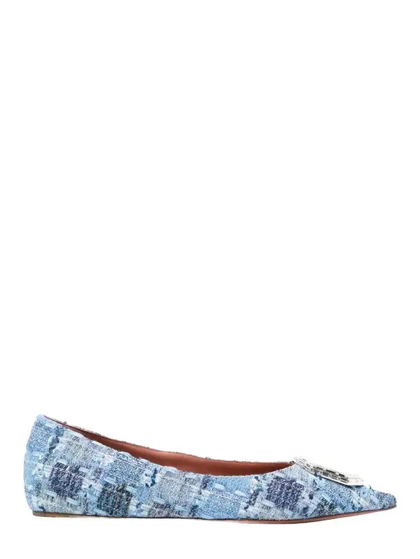 Amina Muaddi Camelia Ballet Flats - Blue
