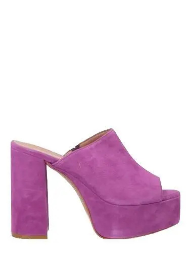 BALDININI Suede Platform Slides - Purple