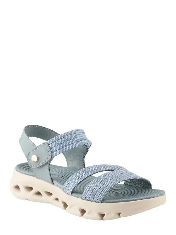 SPRING STEP SHOES Garlina Platform Wedge Sandal - Blue