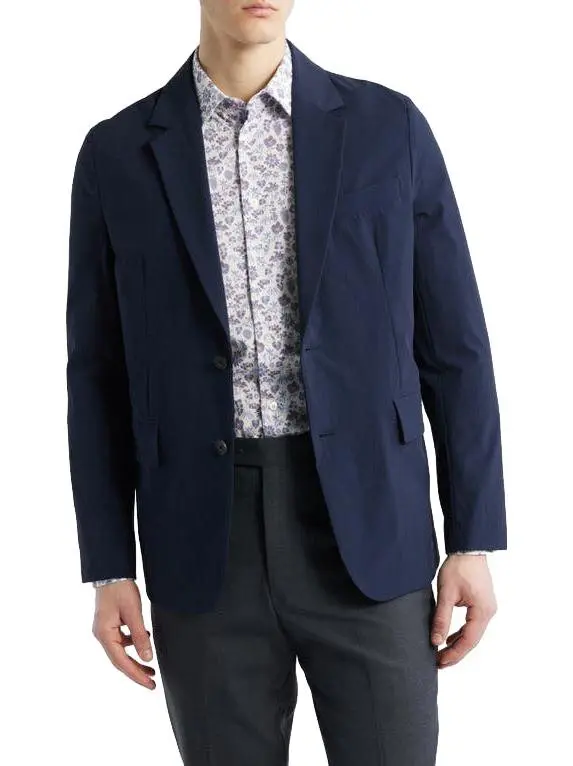 Paul Smith Water Repellent Stretch Nylon Sport Coat - Navy