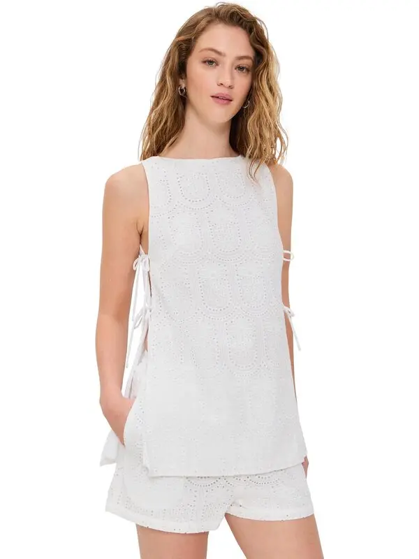 SEVEN WONDERS Arabella Eyelet Top - White