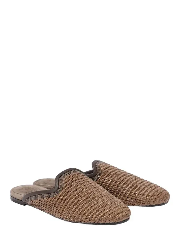 Brunello Cucinelli Monili Mules - Beige