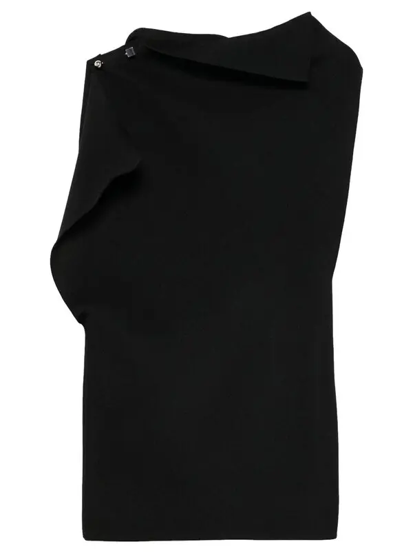 Jacquemus Asymmetric Mini Dress - Black