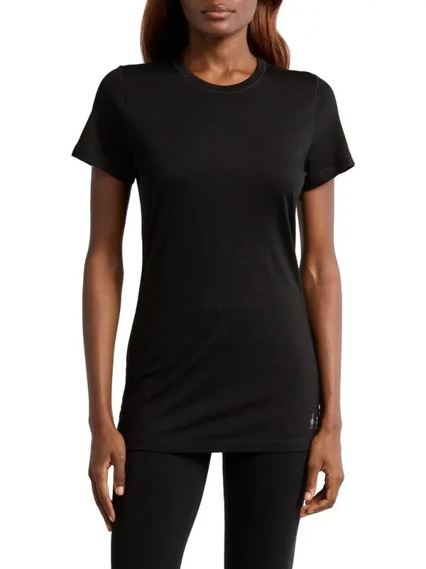 Smartwool Merino Wool Blend Short Sleeve T-shirt - Black