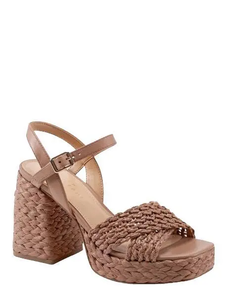 Marc Fisher Juliey Platform Sandals - Medium Natural