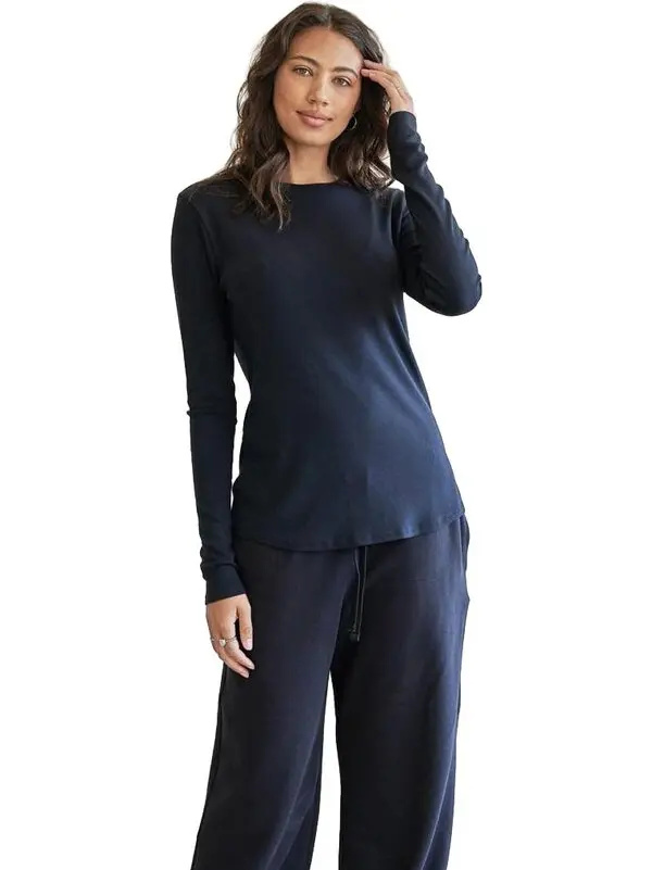 EAVOLU Garda Long Sleeve Top - Coal Black