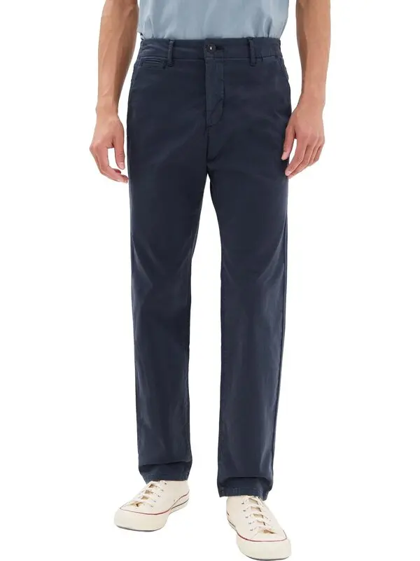 Paige Vincent Stretch Sateen Straight Chinos - Deep Anchor