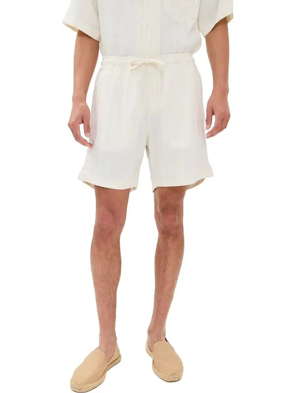 WALES BONNER Garden Shorts 7 - White/blue Stripe