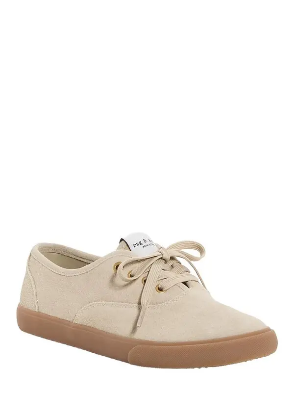 Rag & Bone Billie Low Top Sneakers Exclusive - Macadamia Suede
