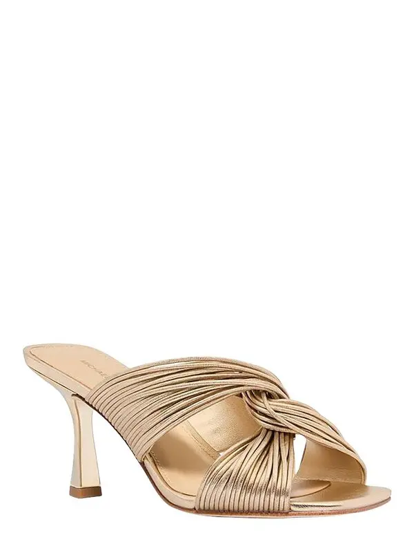 Michael Kors Alessia Slide Sandals - Pale Gold