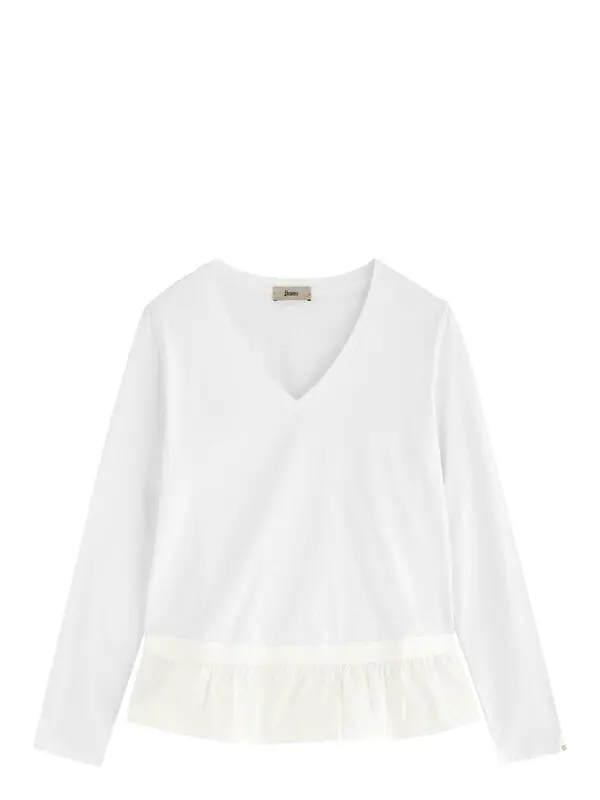 Herno Ruffle-trimmed Top - White