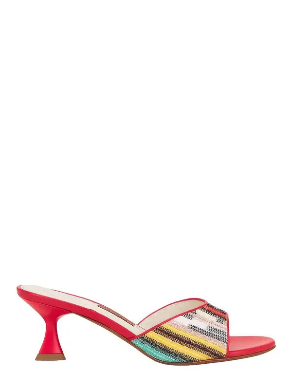 Missoni Cara Mule - Stripes Mare & Flamingo