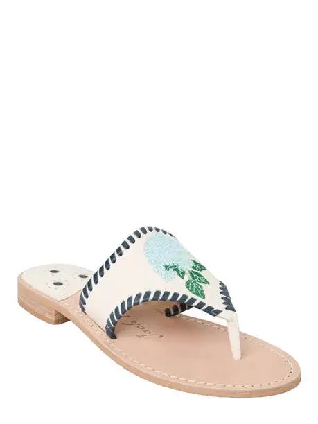 Jack Rogers Hydrangea Slide Sandal - Ivory Multi