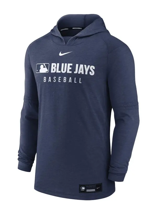 Nike Toronto Jays Authentic Collection Dri-fit Mlb Pullover Hoodie - Blue