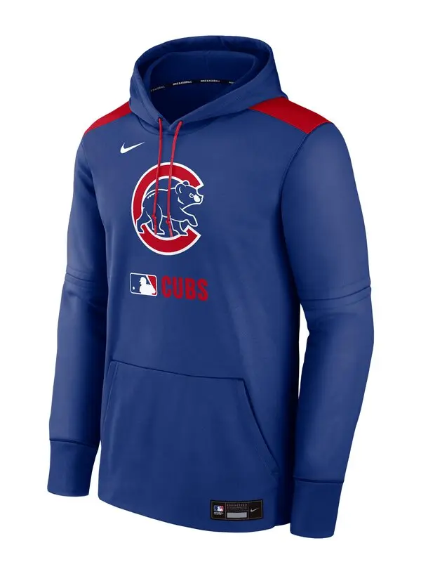 Nike Chicago Cubs Authentic Collection Therma Mlb Pullover Hoodie - Blue