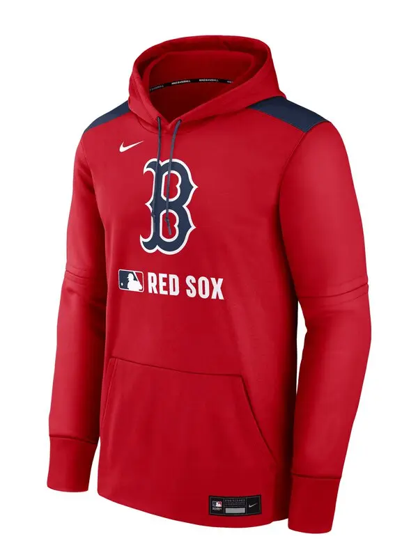 Nike Boston Sox Authentic Collection Therma Mlb Pullover Hoodie - Red