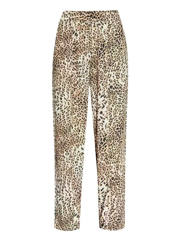 GESTUZ Leopard-print Trousers - Brown