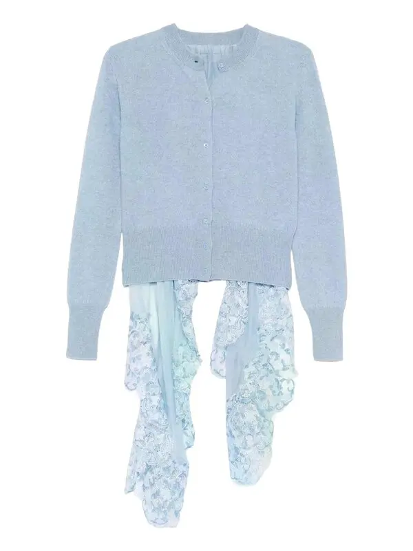 Ermanno Scervino Scarf-detail Cardigan - Blue