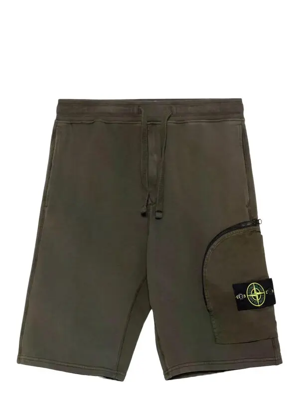 Stone Island Compass Badge Shorts - Green