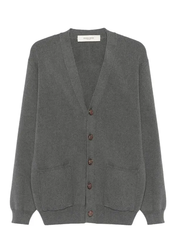 Golden Goose Logo-appliqué Cardigan - Grey