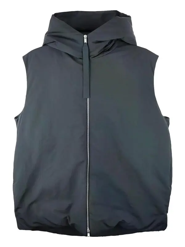 JIL SANDER Hooded Down Gilet - Black