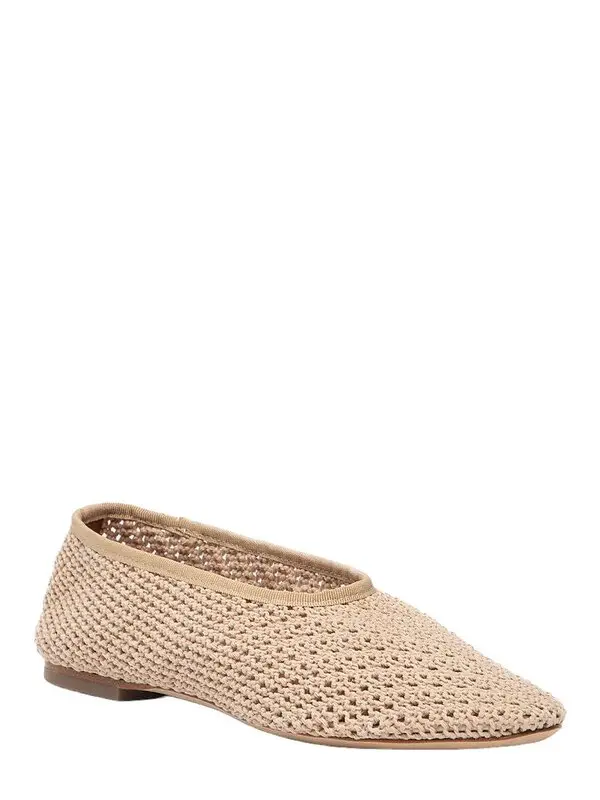 Staud Alba Crochet Ballet Flats - Cream
