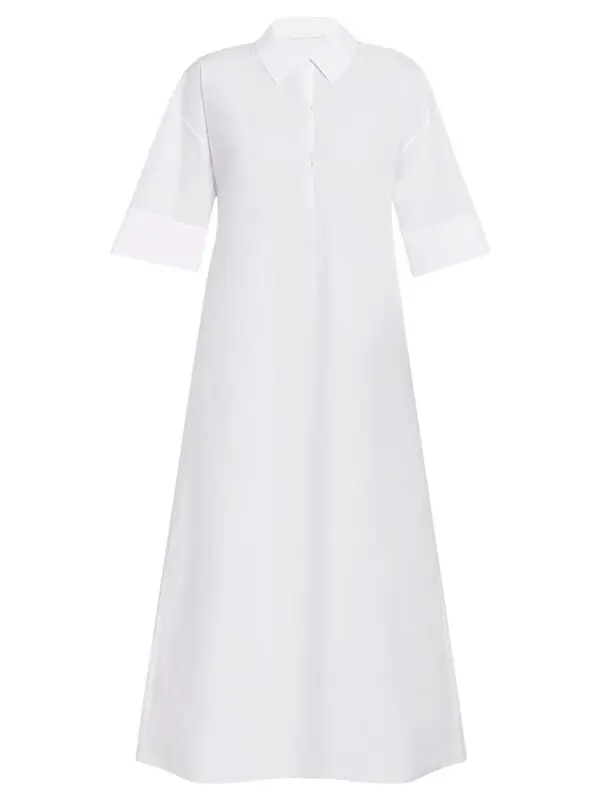 THE ROW Eveline Three-quarter Sleeve Maxi Dress - White