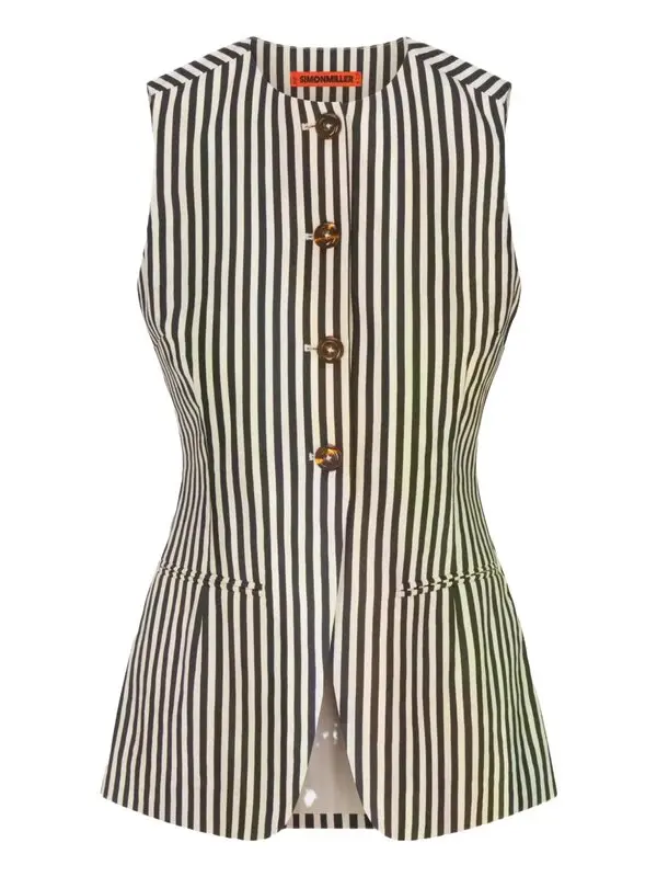 SIMONMILLER Del Mar Striped Vest - Black
