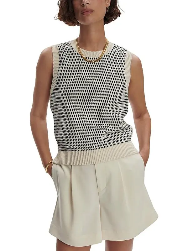 Varley Knowles Textured Knit Top - Birch Multi Stitch