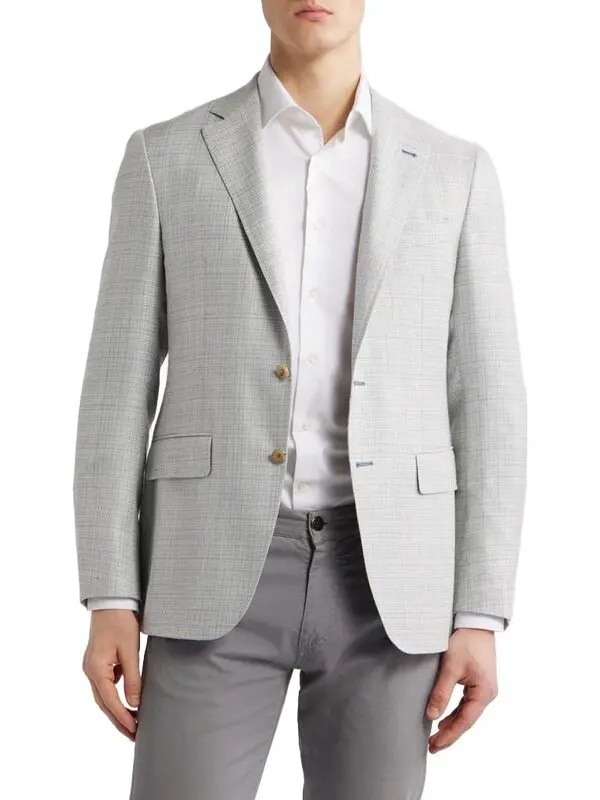 Canali Kei Trim Fit Wool & Silk-blend Sport Coat - Blue