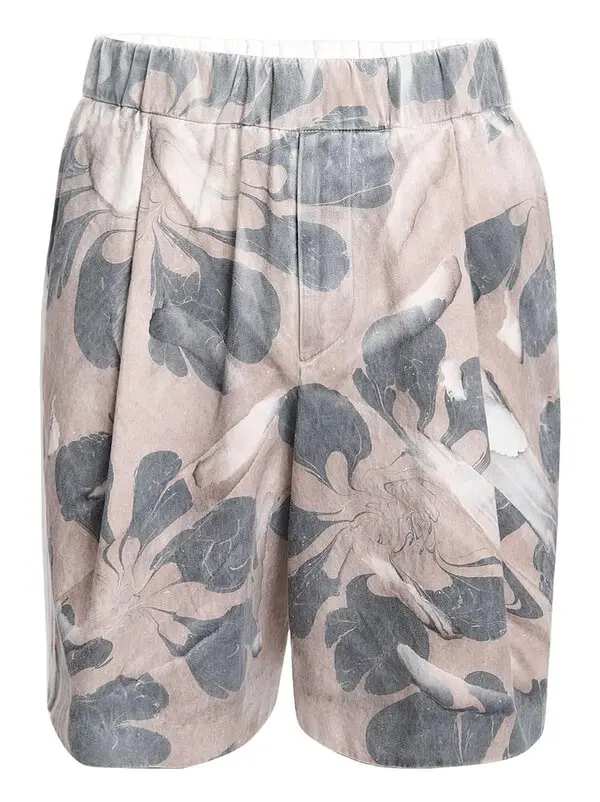 Dries Van Noten Plato Printed Relaxed Shorts - Dessin C