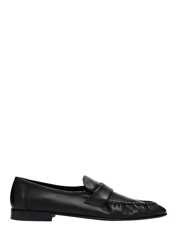 THE ROW Napa Leather Loafers - Black