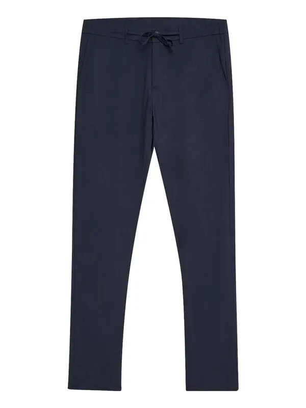 Canali Wool Drawstring Pants - Navy